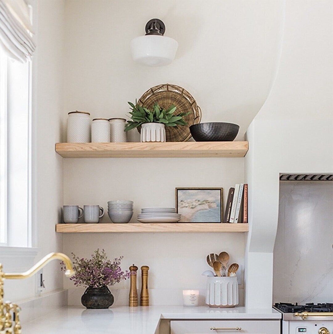 Modern Wood Floating Shelf for Kitchen and Livingroom,decorative Wall ...