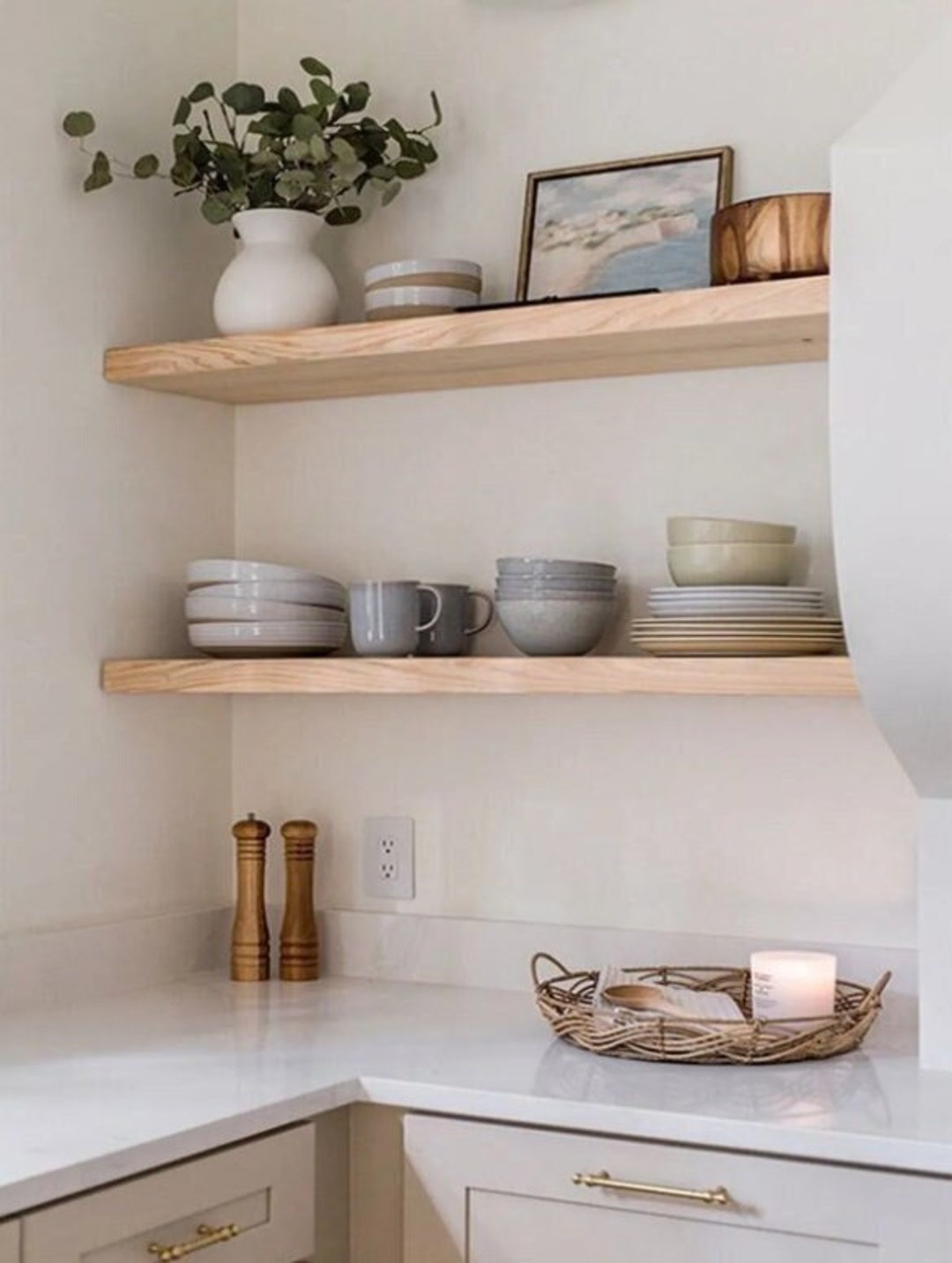 Modern Wood Floating Shelf for Kitchen and Livingroom,decorative Wall ...