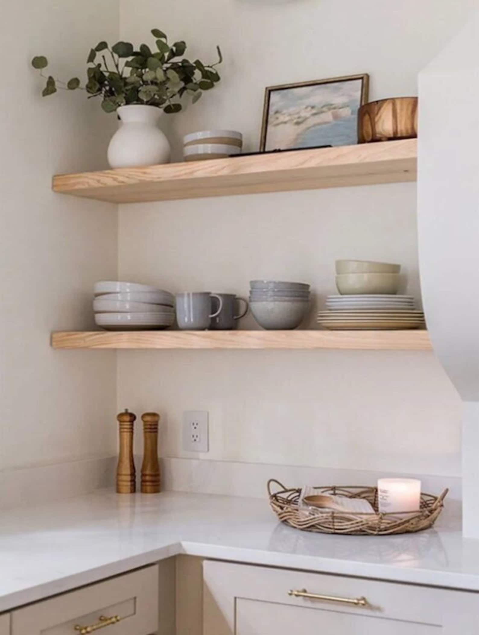 Modern Wood Floating Shelf for Kitchen and - Etsy