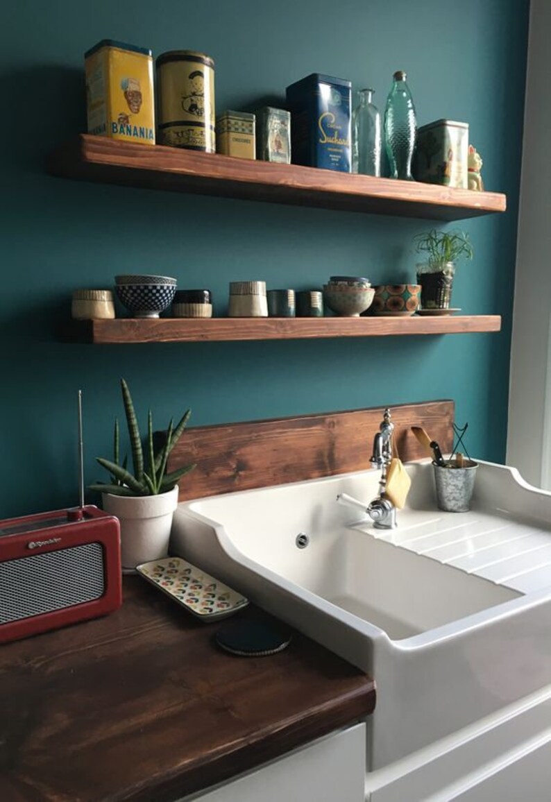 Modern Wood Floating Shelf for Kitchen and - Etsy