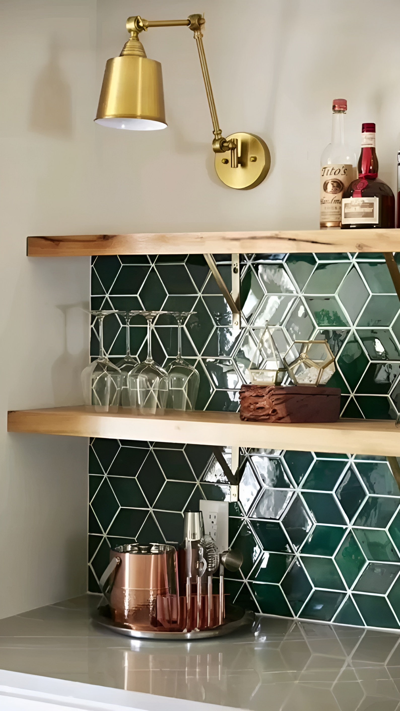 Natural Wood Floating Shelf Decorative Wall Shelves Wooden Floating ...