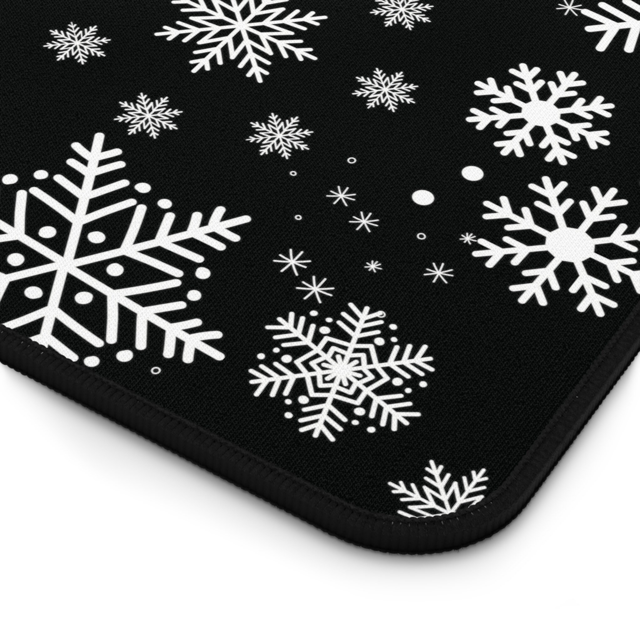 Desk Mat, Office Work Snowflake Pattern, Work From Home, Stylish Winter ...