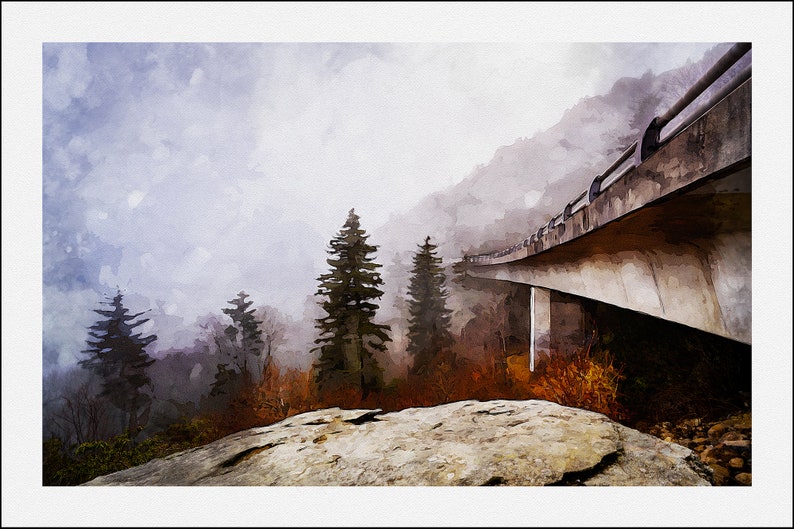 Linn Cove Viaduct, Blue Ridge Parkway, North Carolina, Mountain ...