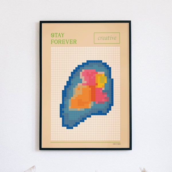 Pixel Art Print - Etsy
