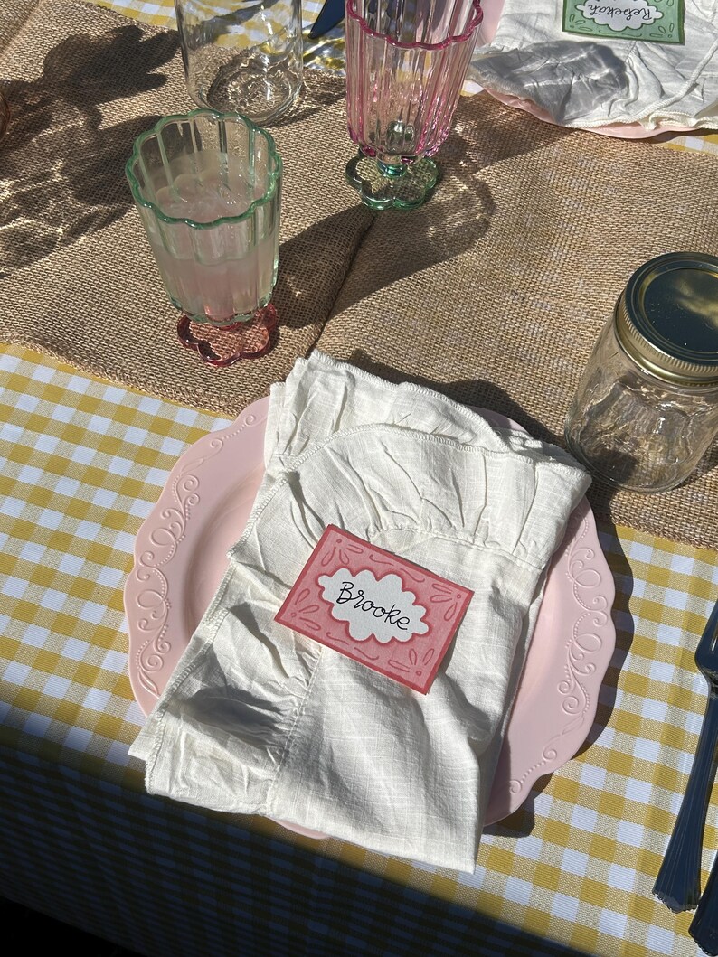 Summer Garden Party Name Cards & Signage - Etsy