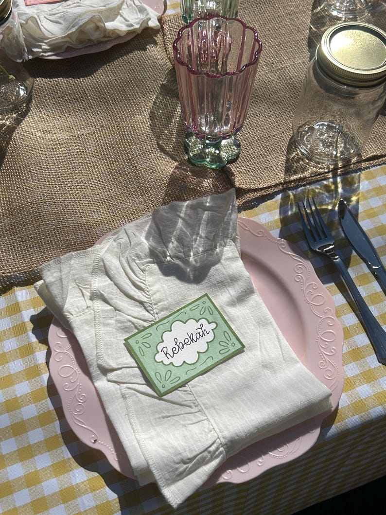 Summer Garden Party Name Cards & Signage - Etsy