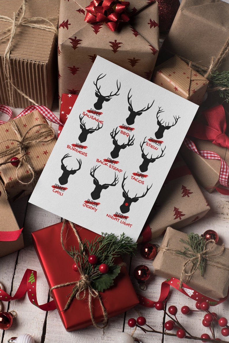 Funny Reindeer Deer Hunting Christmas Cards, 2022 Humorous Christmas ...