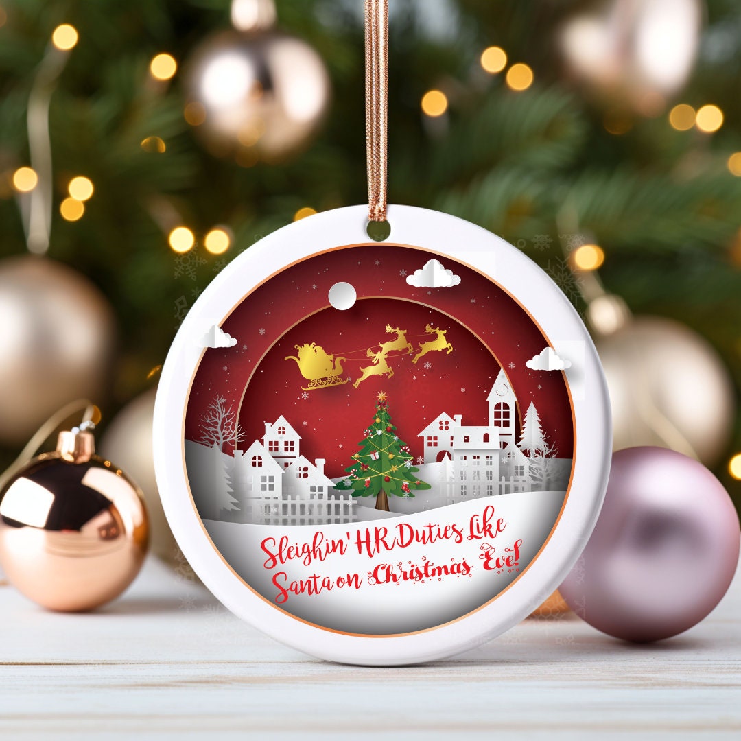 Christmas HR Ornament, HR Office Decor, Mom Gift for Christmas HR, Hr ...