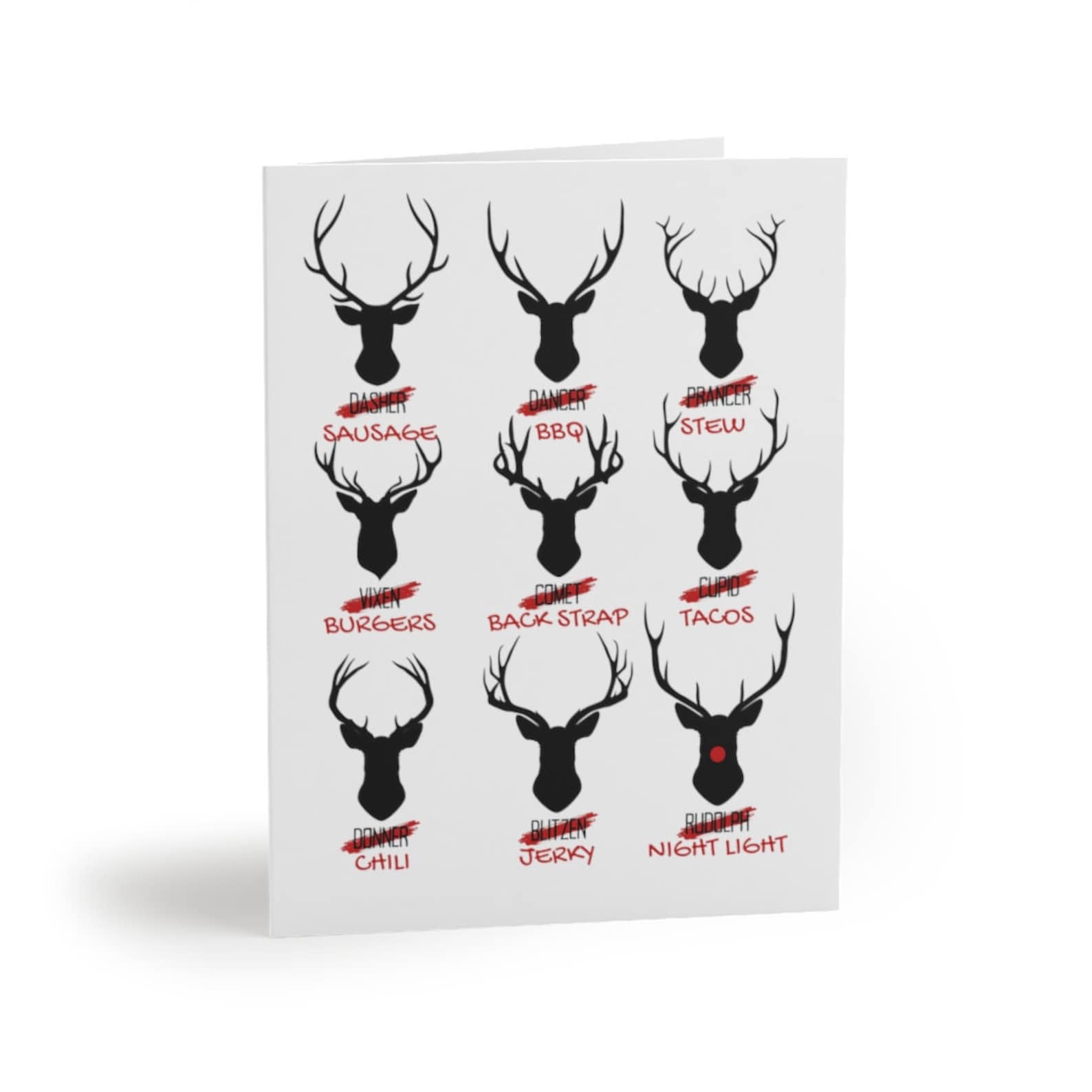 Funny Reindeer Deer Hunting Christmas Cards, 2022 Humorous Christmas ...