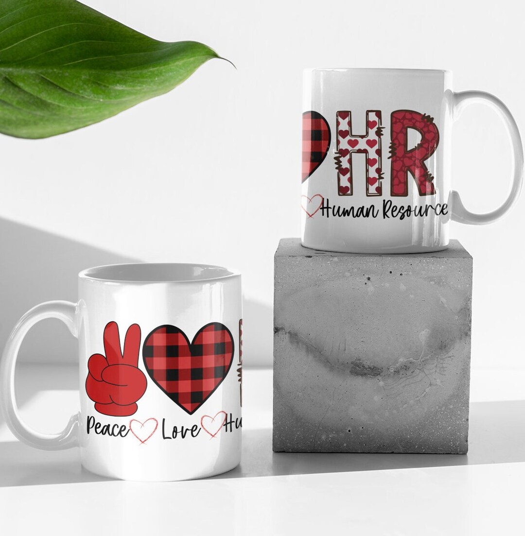 Peace Love and Human Resources Coffee Mug for HR Manager, Human ...