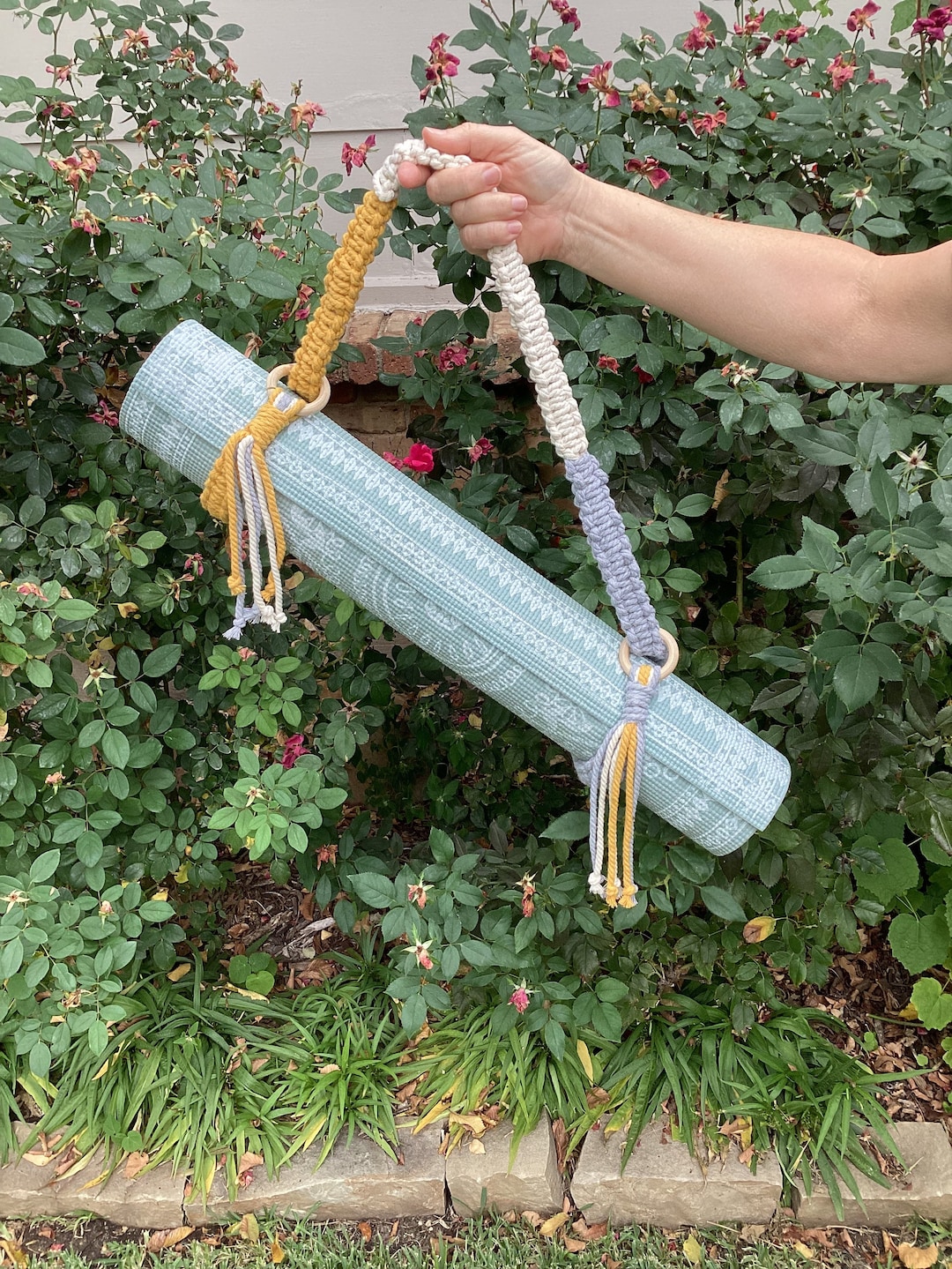 Macrame Yoga Mat Strap - Etsy