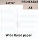 Printable Wide Ruled Lined Paper Bundle| Lined Paper|a4 Lined Paper ...