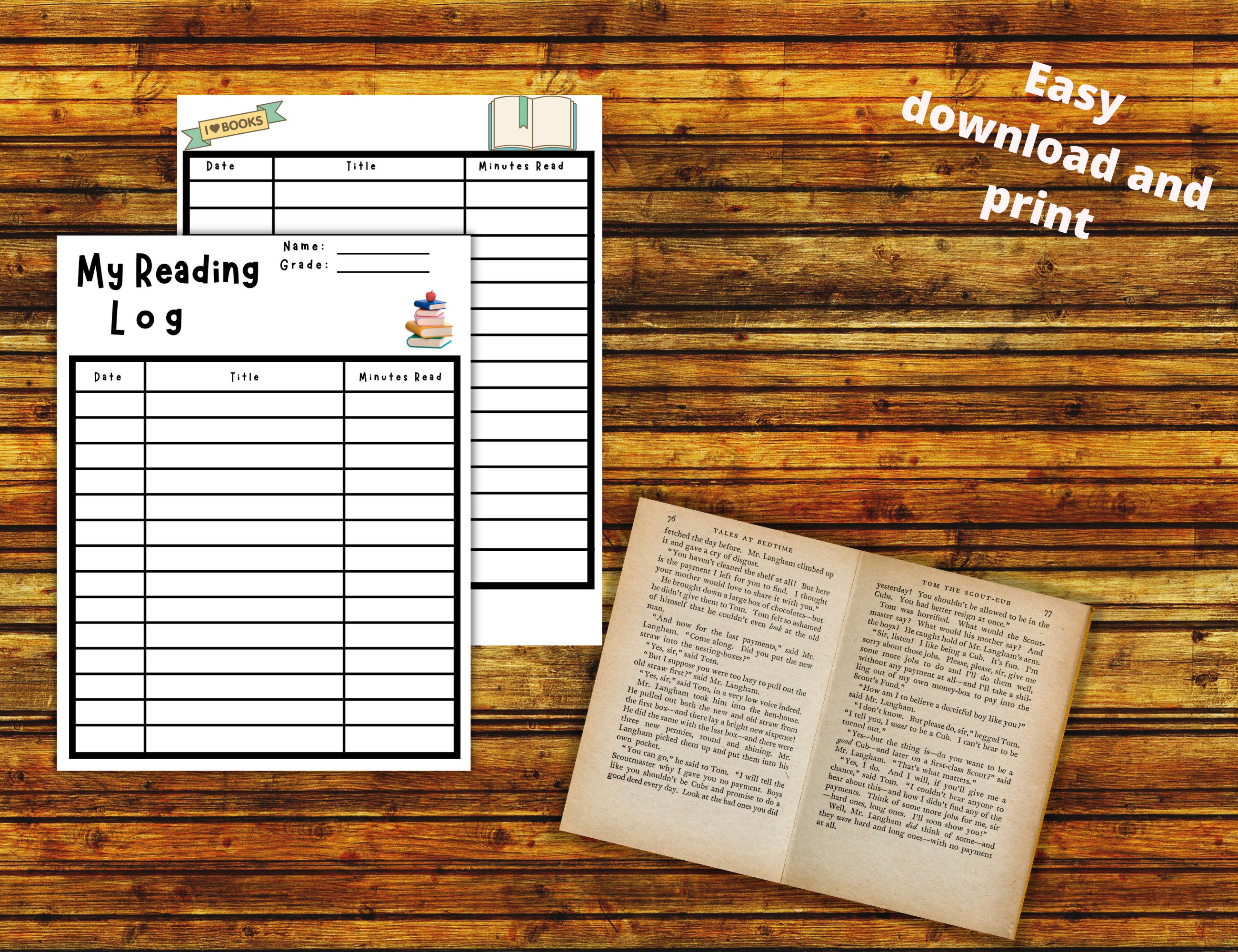 Printable Reading Log: School & Classroom Tracker (instant Download) - Etsy
