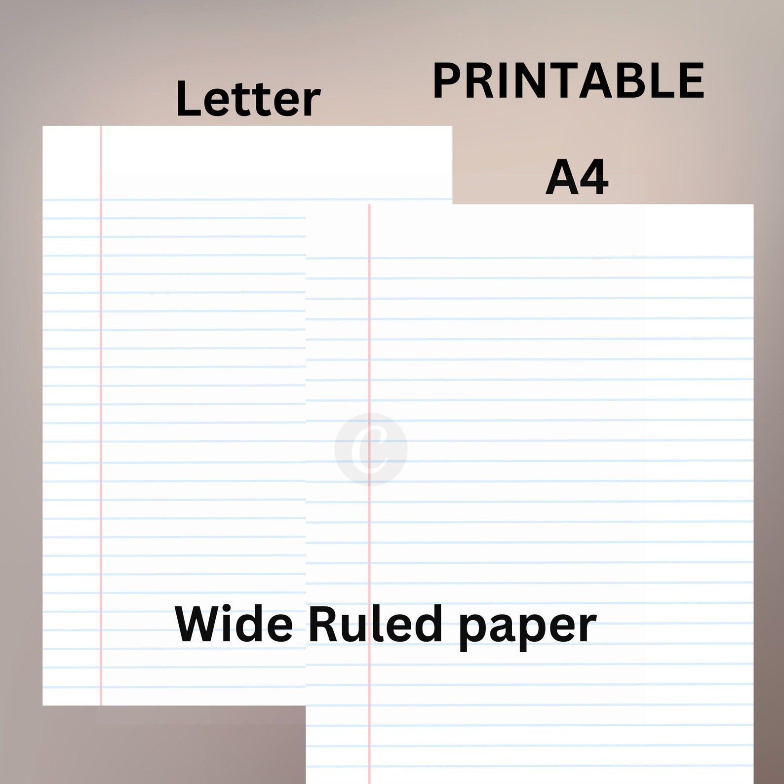 Printable Wide Ruled Lined Paper Bundle| Lined Paper|a4 Lined Paper ...
