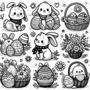 Easter Coloring Pages | Digital Prints | Kids Easter Coloring ...
