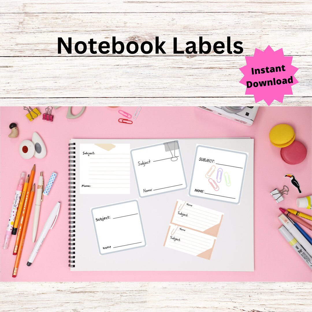 Folder Stickers School Subject Stickers - Etsy