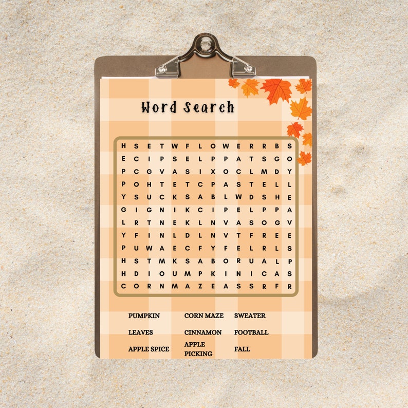 EDITABLE Word Search Template | Canva Editable | Word Search | Fall ...