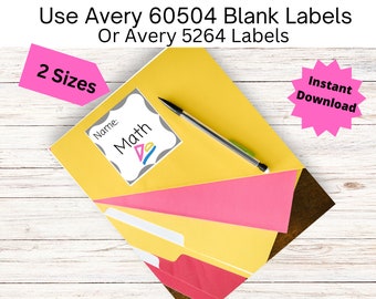 Printable School Subject Labels – Classroom Organization Tags for ...