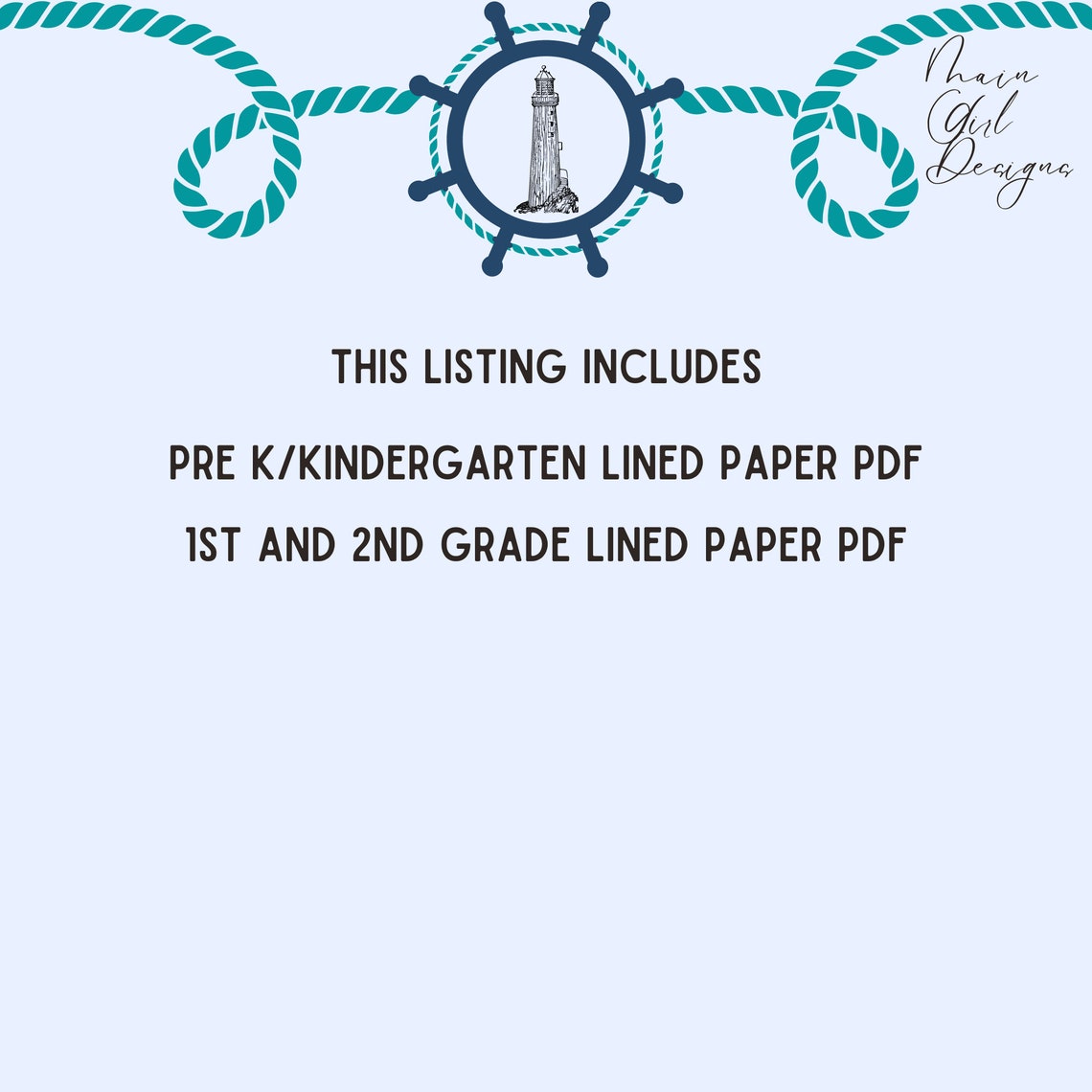 Printable Handwriting Paper: Kindergarten & Primary Lined (PDF Download ...