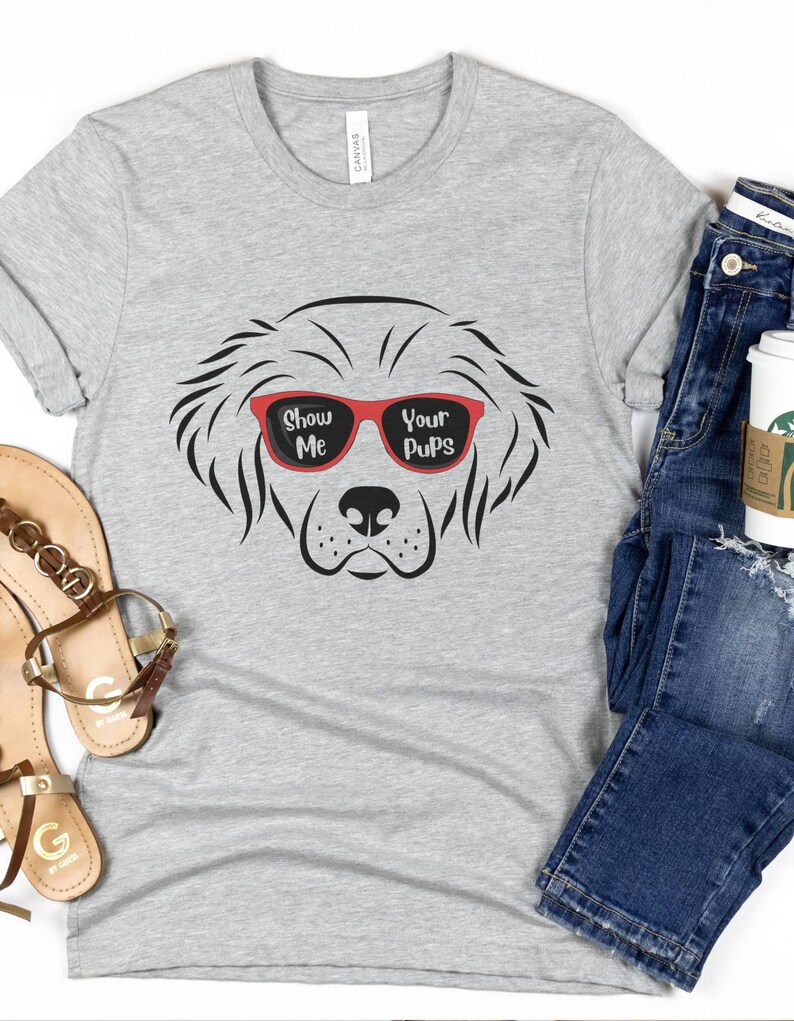 Show Me Your Pups T-shirt Golden Retriever Dog Apparel - Etsy