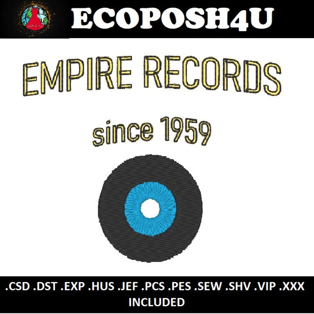Empire Records Embroidery Digital File - Etsy
