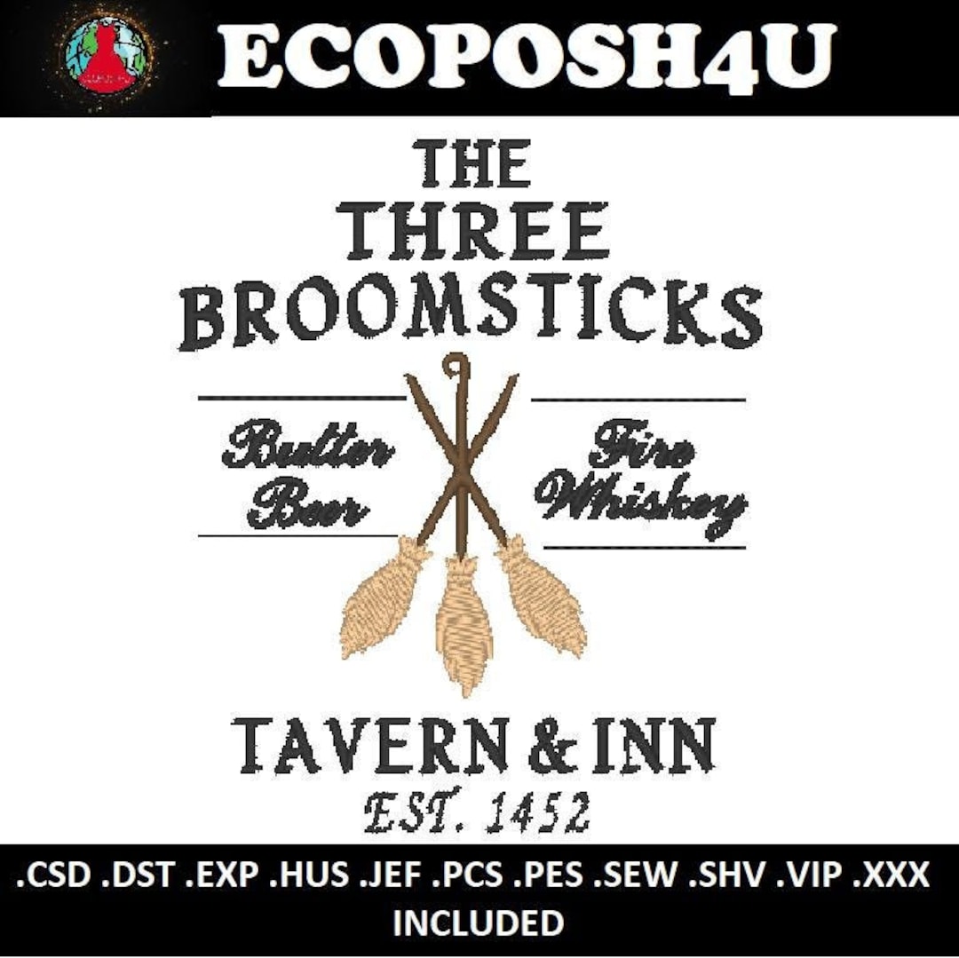 Hogsmeade Three Broomsticks Tavern & Inn Embroidery Digital File - Etsy