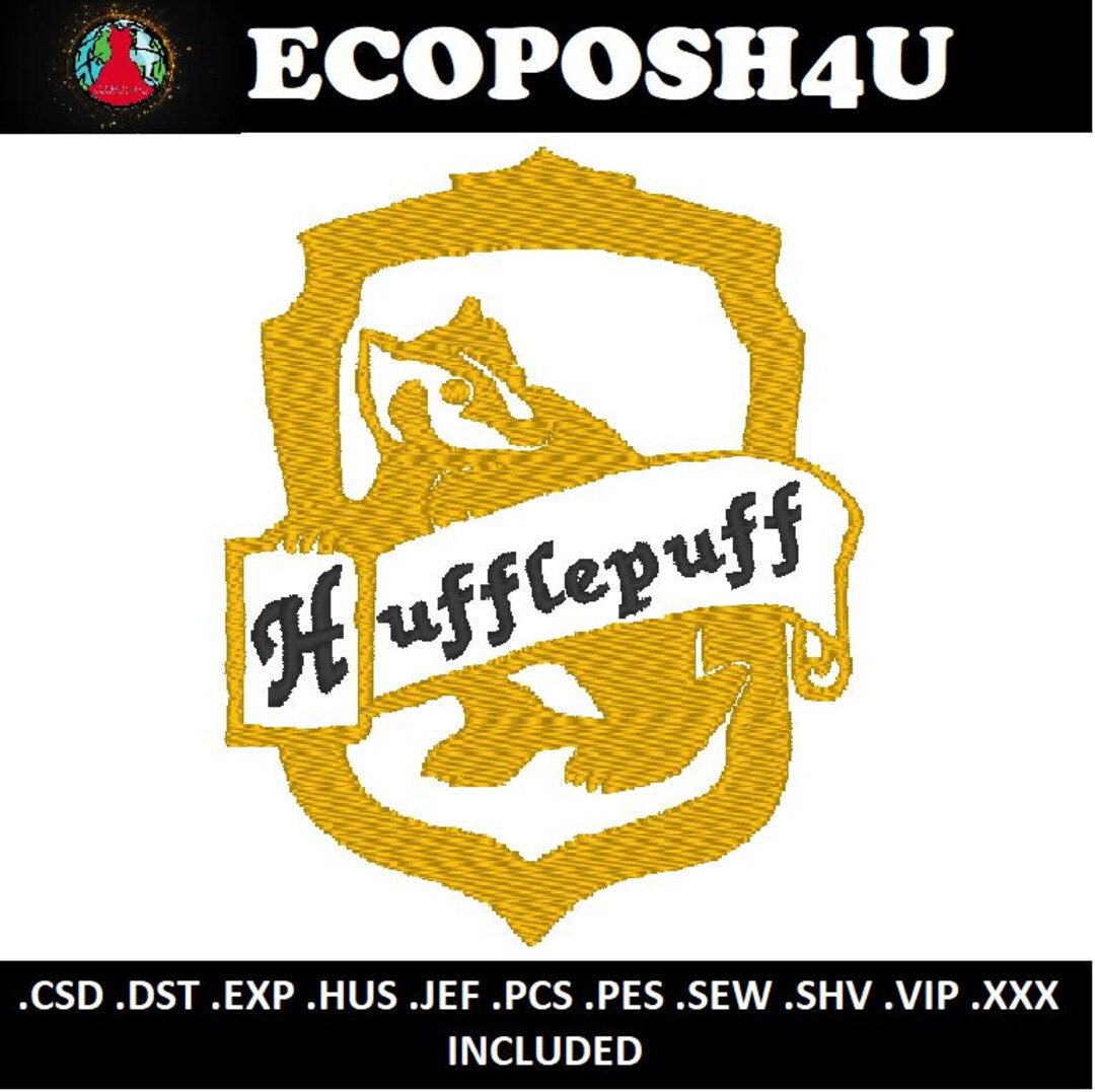 Hufflepuff Crest Hogwarts Harry Potter Embroidery Digital File - Etsy