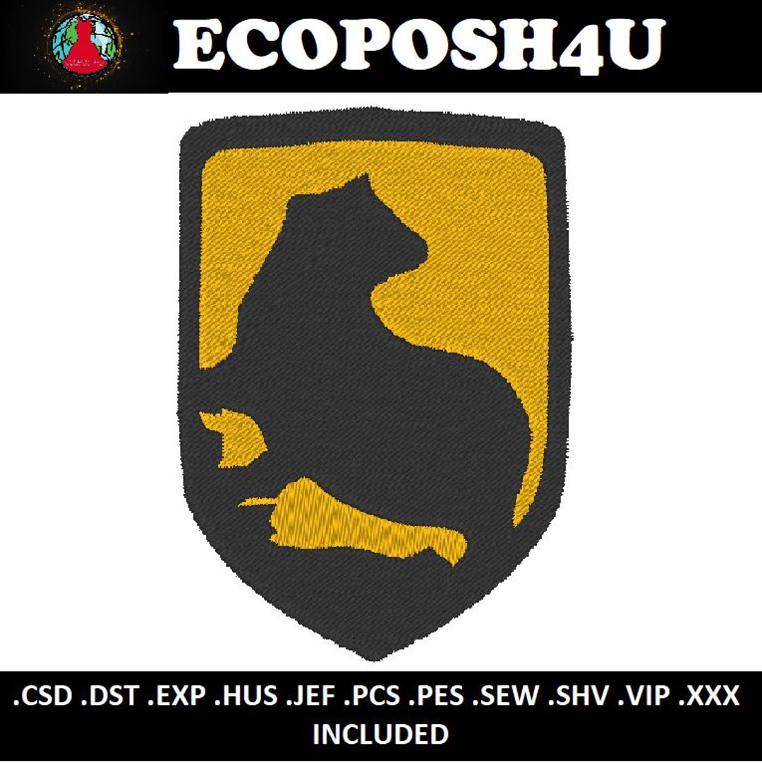 Hufflepuff Crest Hogwarts Harry Potter Embroidery Digital File - Etsy