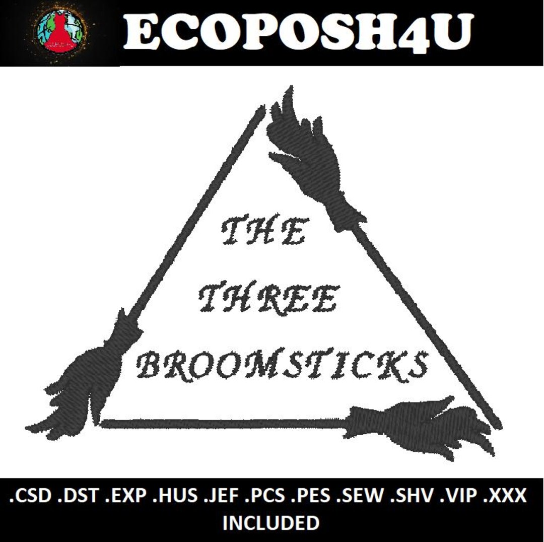 Three Broomsticks Hogsmeade Hogwarts Harry Potter Embroidery Digital ...