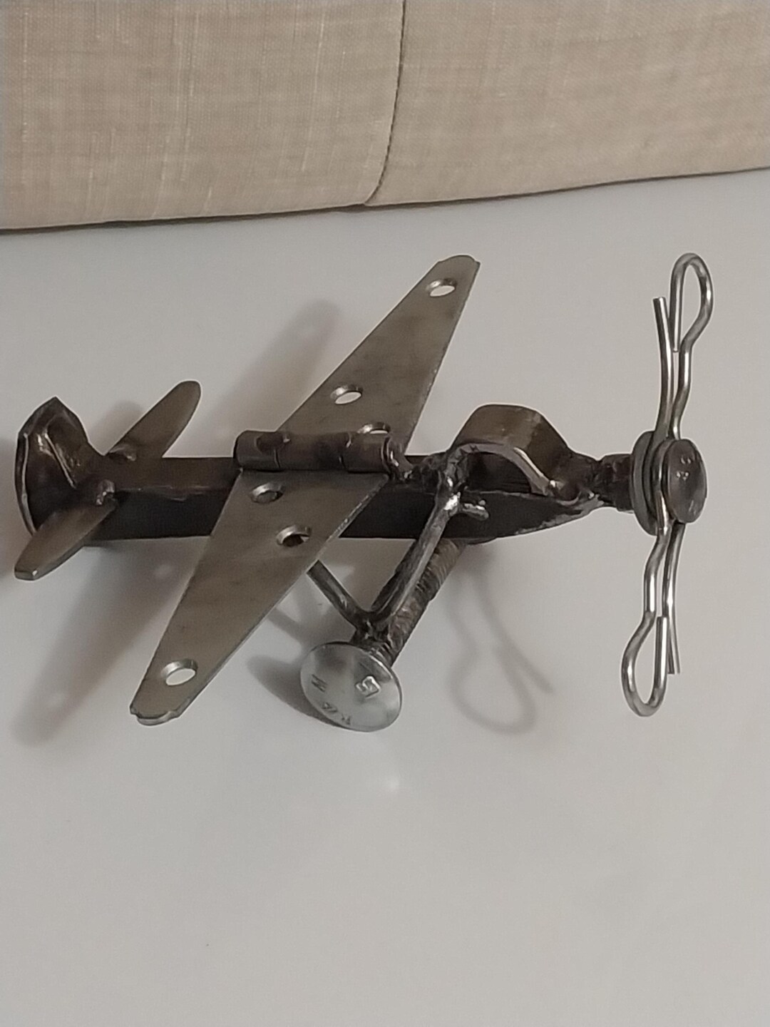 Airplane Upcycled Railroad Spike Scrap Metal Welded Airplane Gift ...