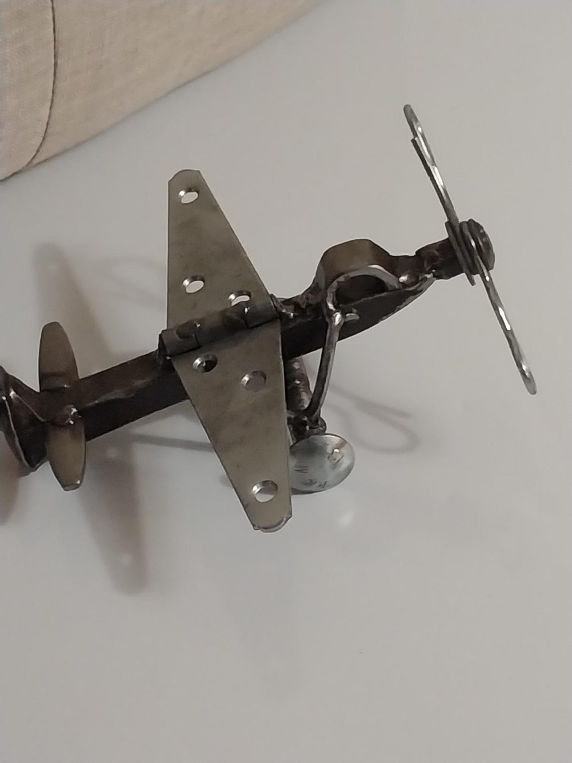 Airplane Upcycled Railroad Spike Scrap Metal Welded Airplane Gift ...