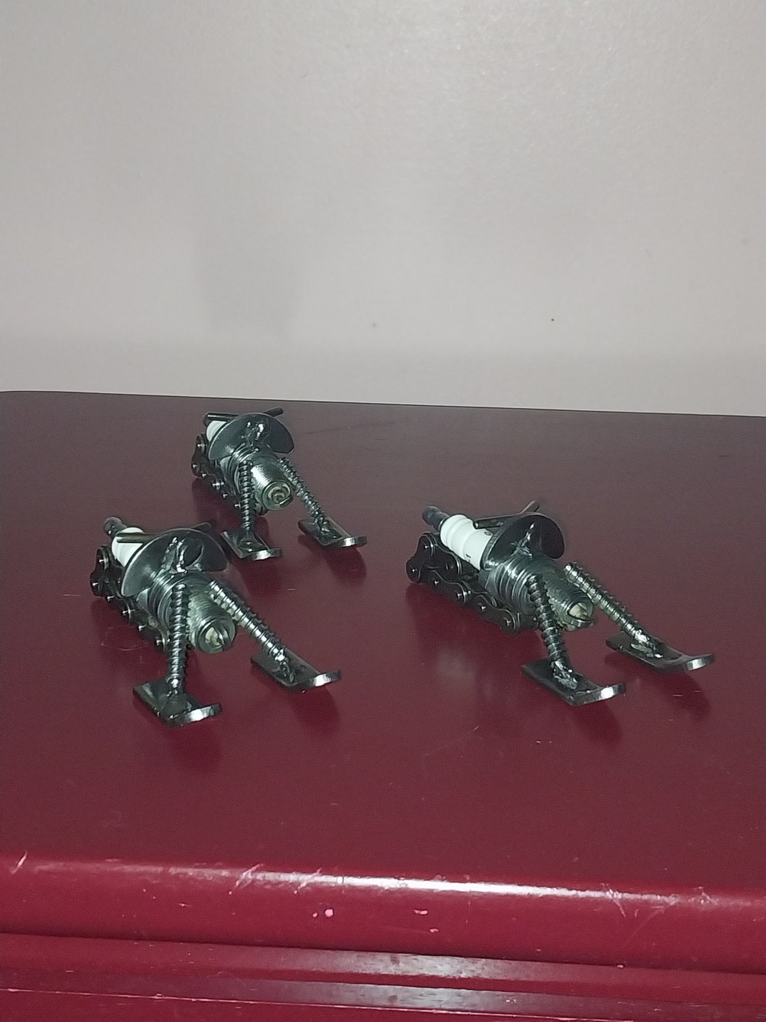 Handcrafted Snowmobile Made From Upcycled Spark Plug, Roller Chain ...