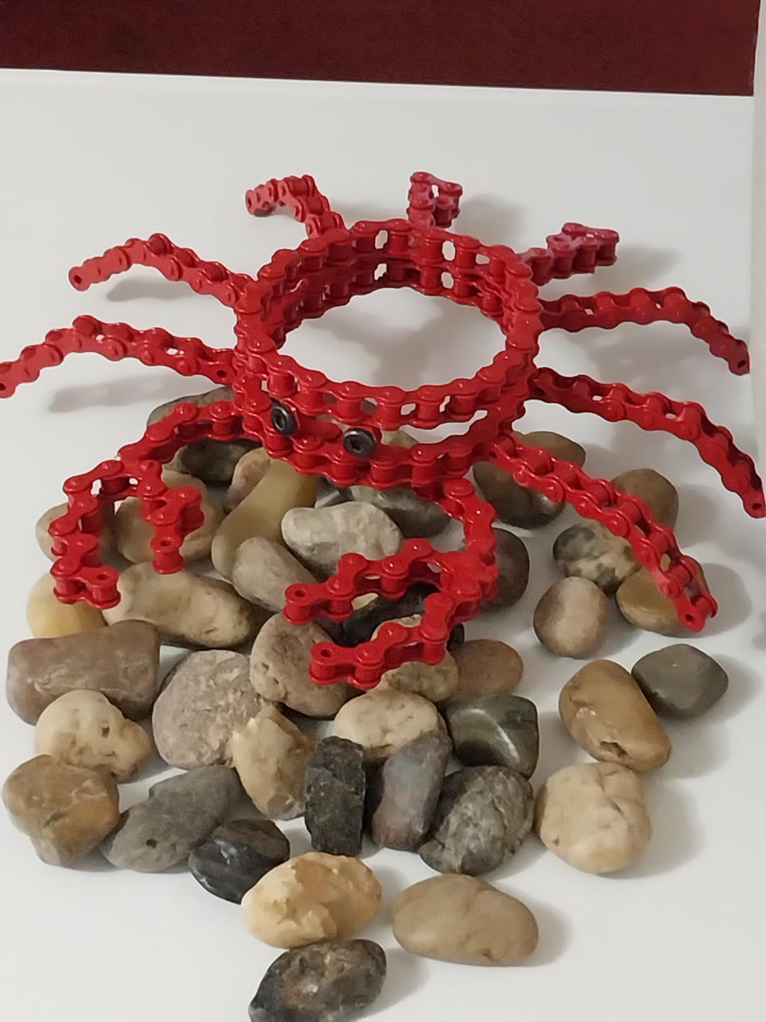 Upcycled Metal Crab Figurine: Bicycle Chain Nut Bolt Welded Art Decor ...