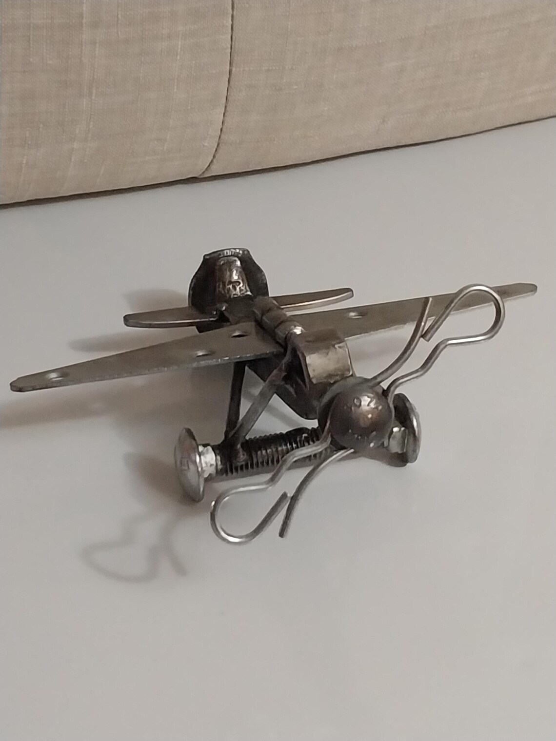 Airplane Upcycled Railroad Spike Scrap Metal Welded Airplane Gift ...