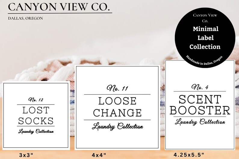 Laundry Labels (minimal Design) • Water Resistant • Custom Laundry ...
