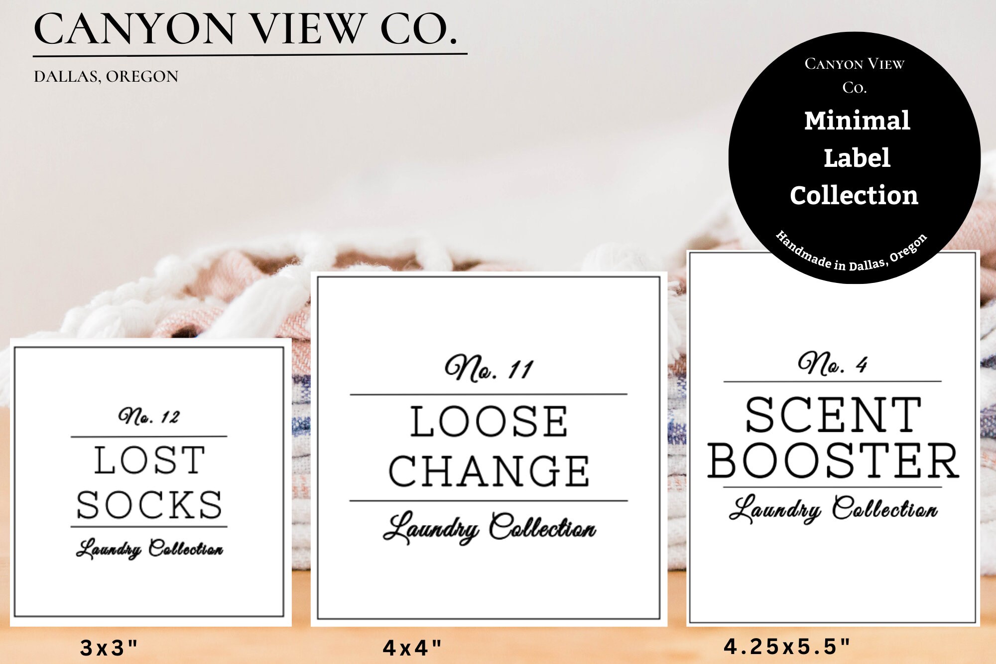 Laundry Labels (minimal Design) • Water Resistant • Custom Laundry ...