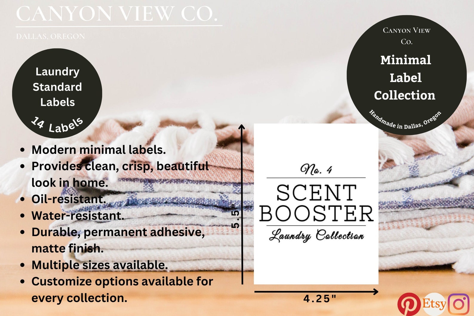 Laundry Labels (minimal Design) • Water Resistant • Custom Laundry ...