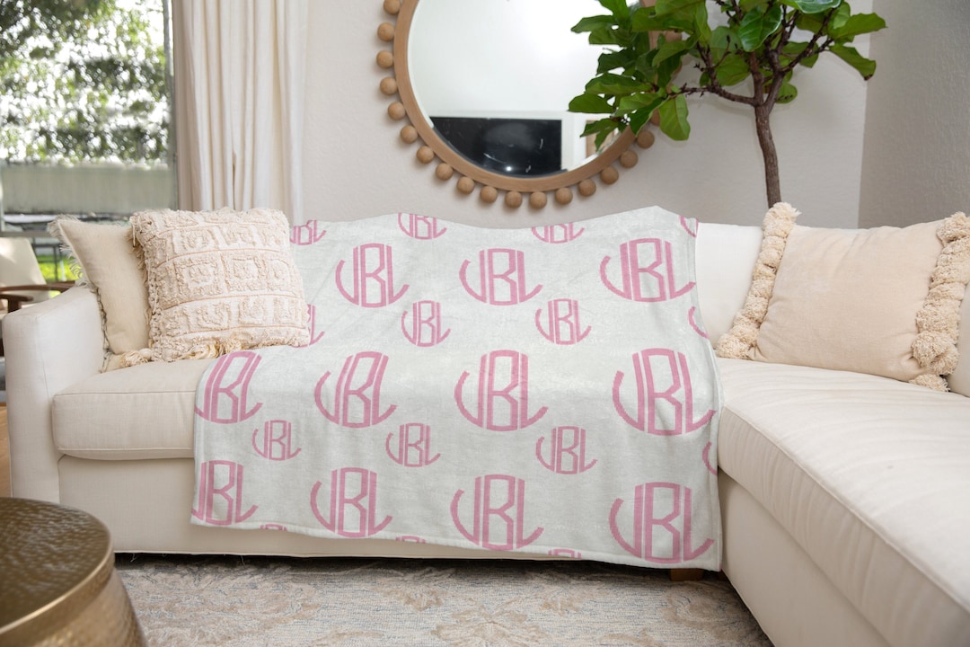 Monogram Blanket Personalized Blanket Throw Gift for Daughter Sister ...