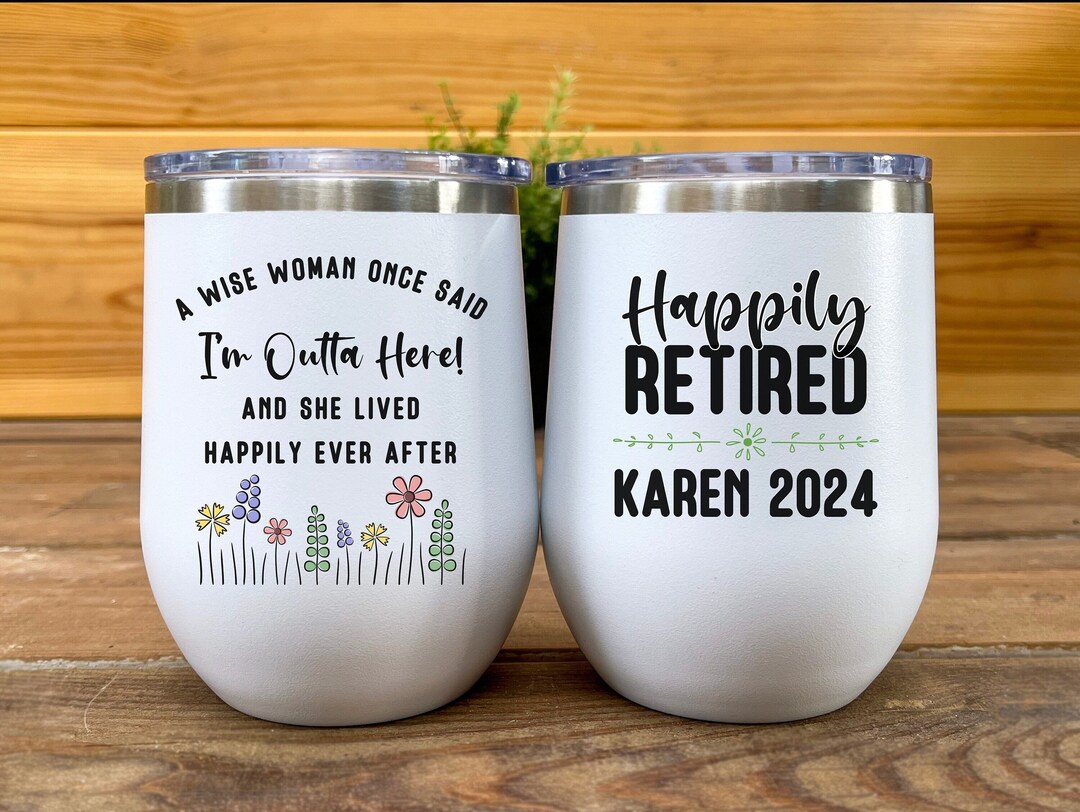 Retirement Tumbler for Women Wildflower Tumbler Funny Retirement Gift ...