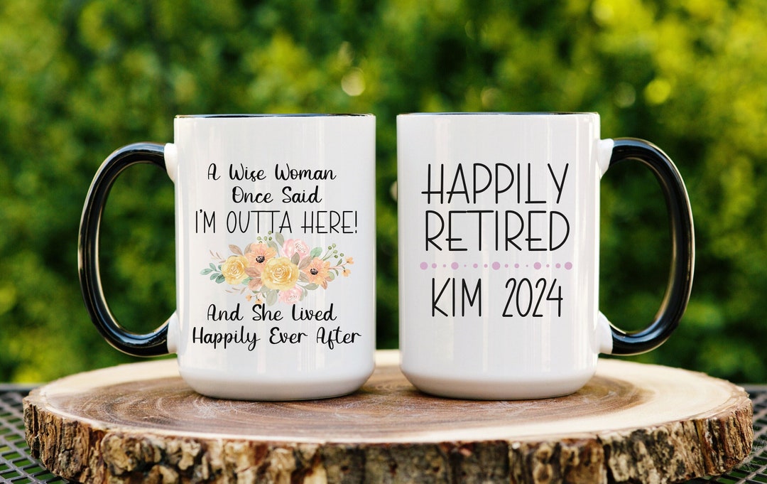 Funny Retirement Mug for Women Personalized Mug Retiring Coworker Gift ...