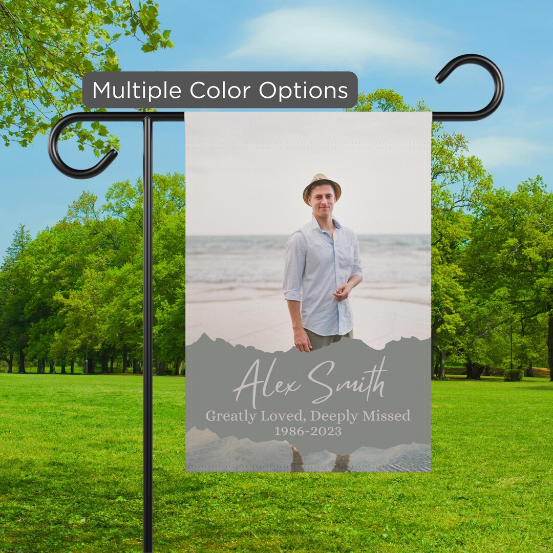 Memorial Flag in Loving Memory Personalized Cemetery Flag Grave ...