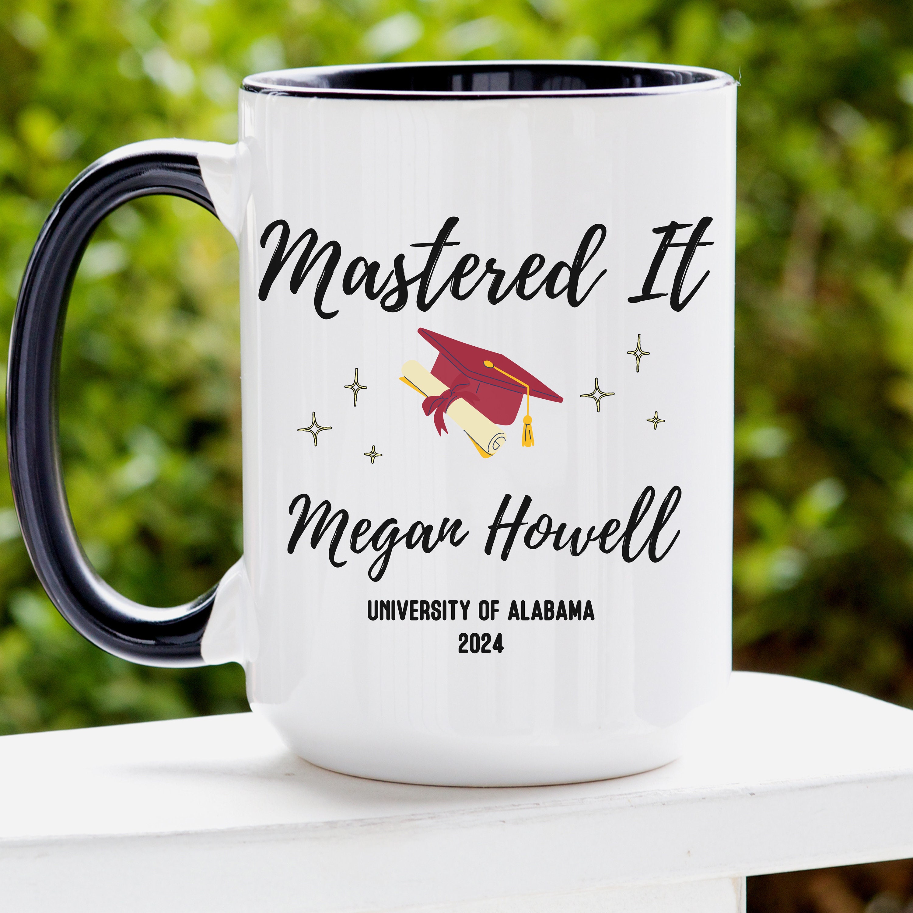 Masters Degree Mug Graduation Gift for Her or Him Graduate 2024 Coffee ...