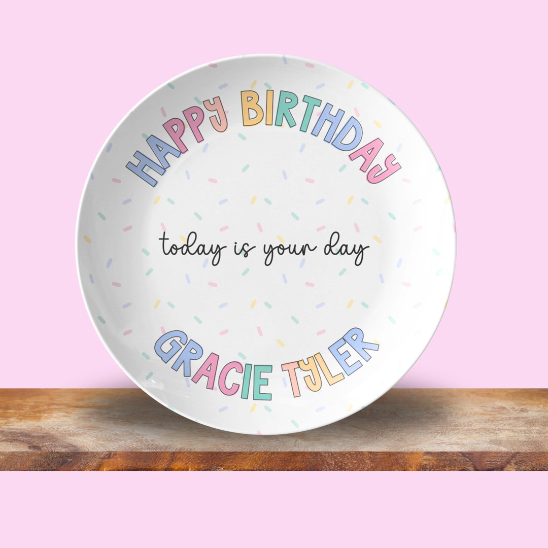 Personalized Birthday Plate for Kids Dinnerware Birthday Dinner Plate ...