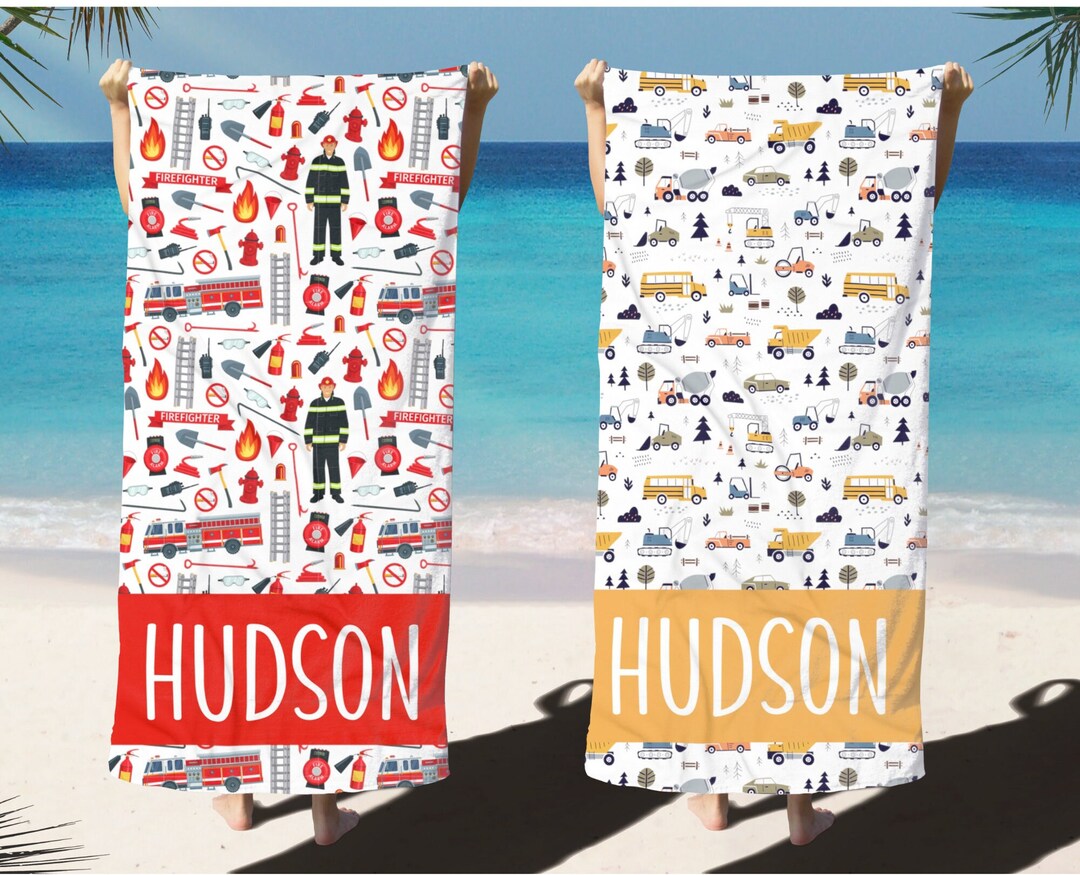 Personalized Beach Towel for Kids Pool Party Gift Summer Birthday Gift ...