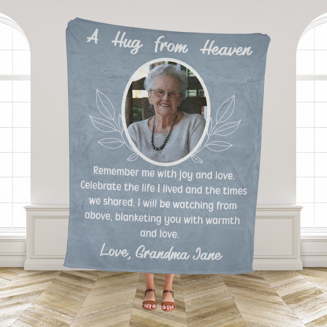 Hug From Heaven Memorial Blanket in Loving Memory Sympathy Gifts for ...