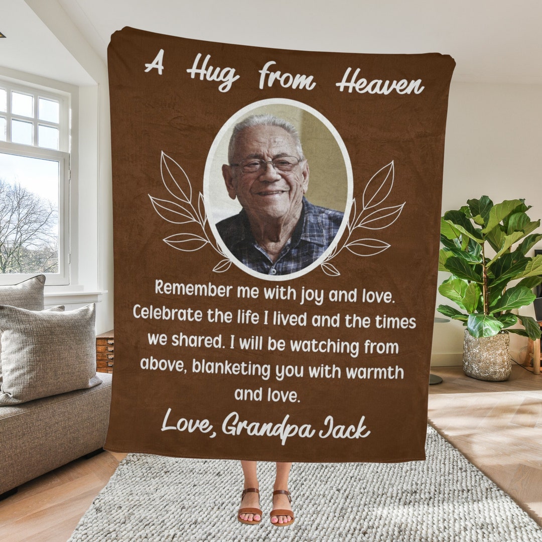 Memorial Photo Blanket in Loving Memory Remembrance Gift Sympathy Gifts ...