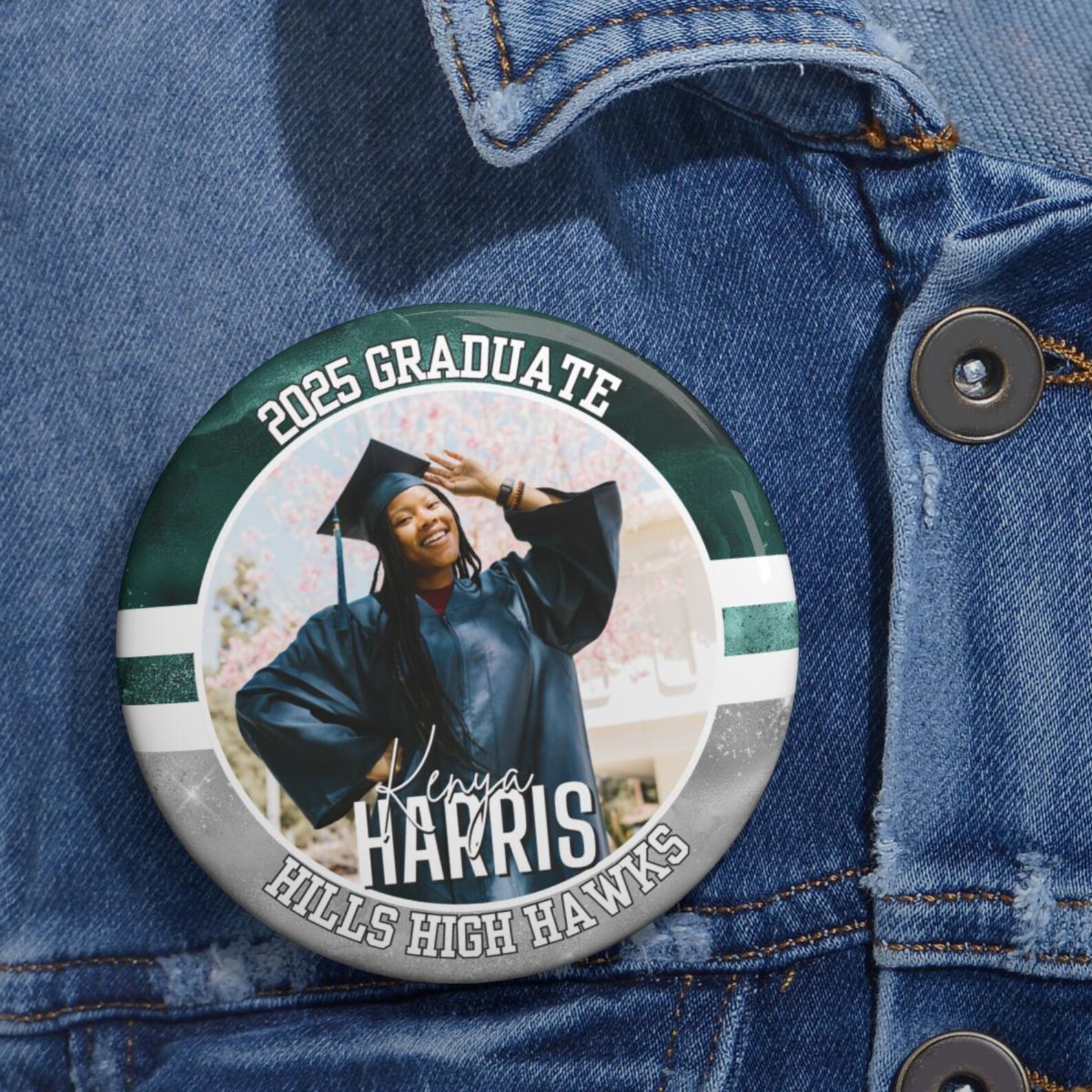 2025 Graduation Photo Button Pins High School Graduation Gift for ...