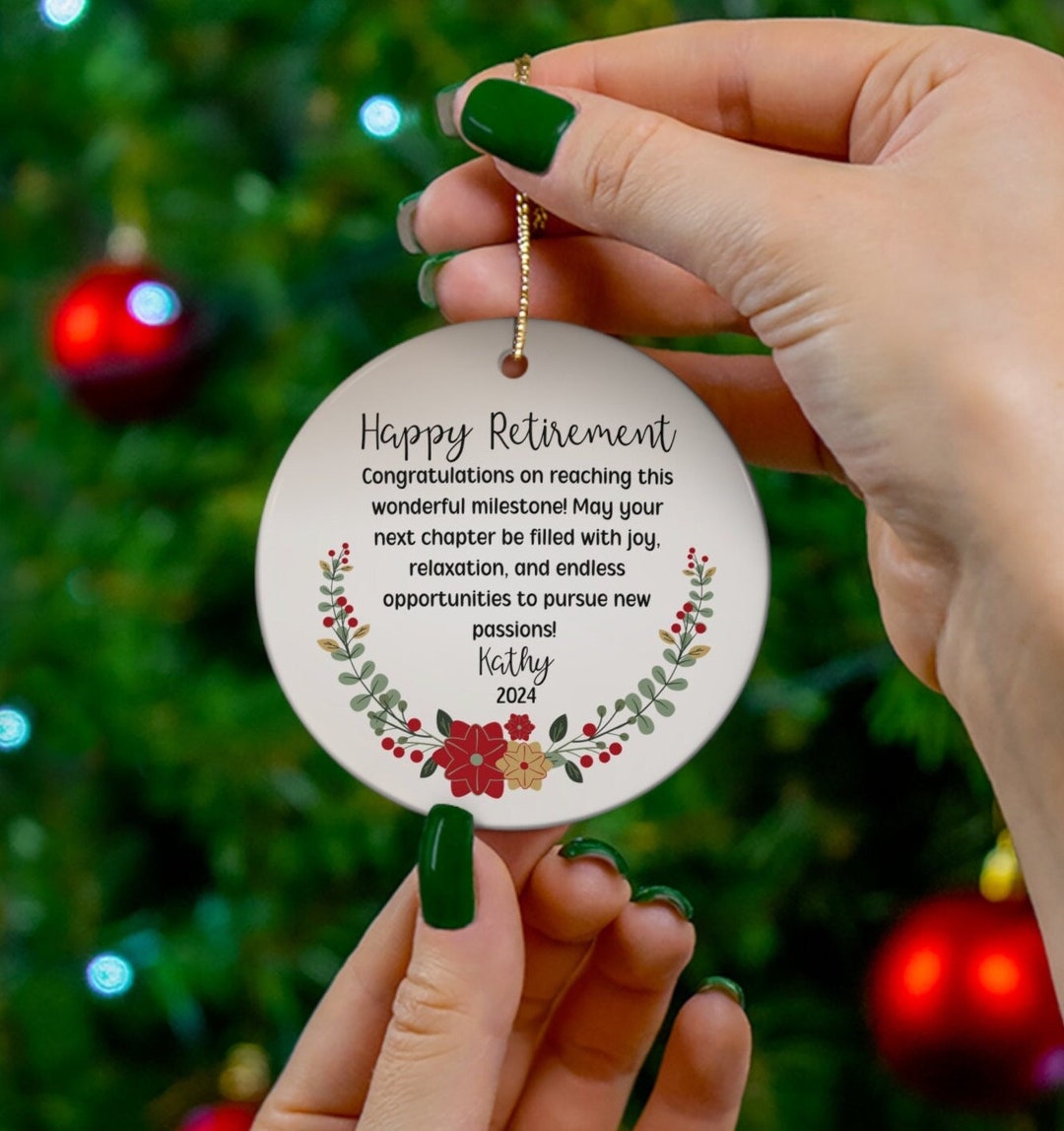 Personalized Retirement Ornament for Retiring Boss Coworker Gift for ...