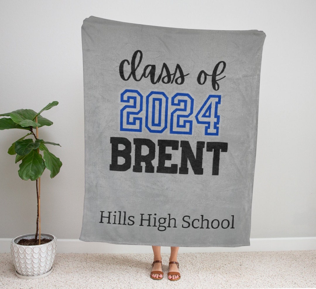 2024 Senior Year Custom Blanket Graduation Gift Personalized Graduation ...