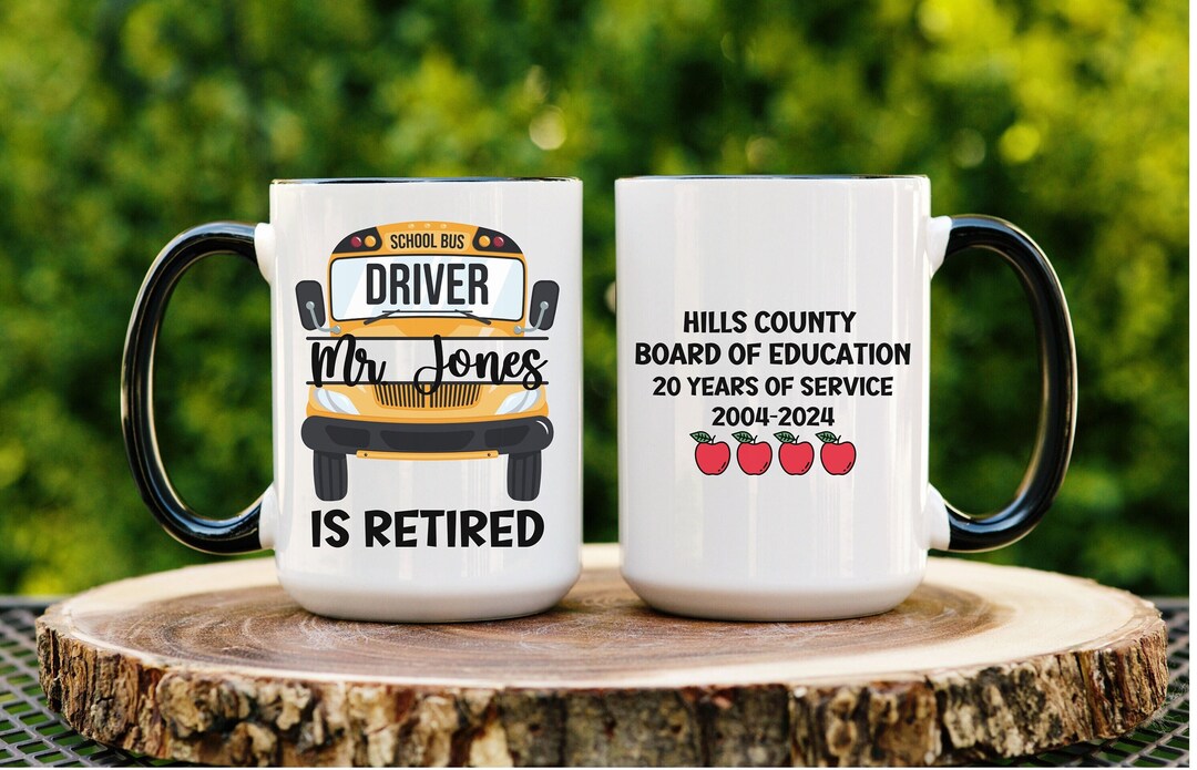 School Bus Driver Retirement Gift for Men or Women Retiring Bus Driver ...